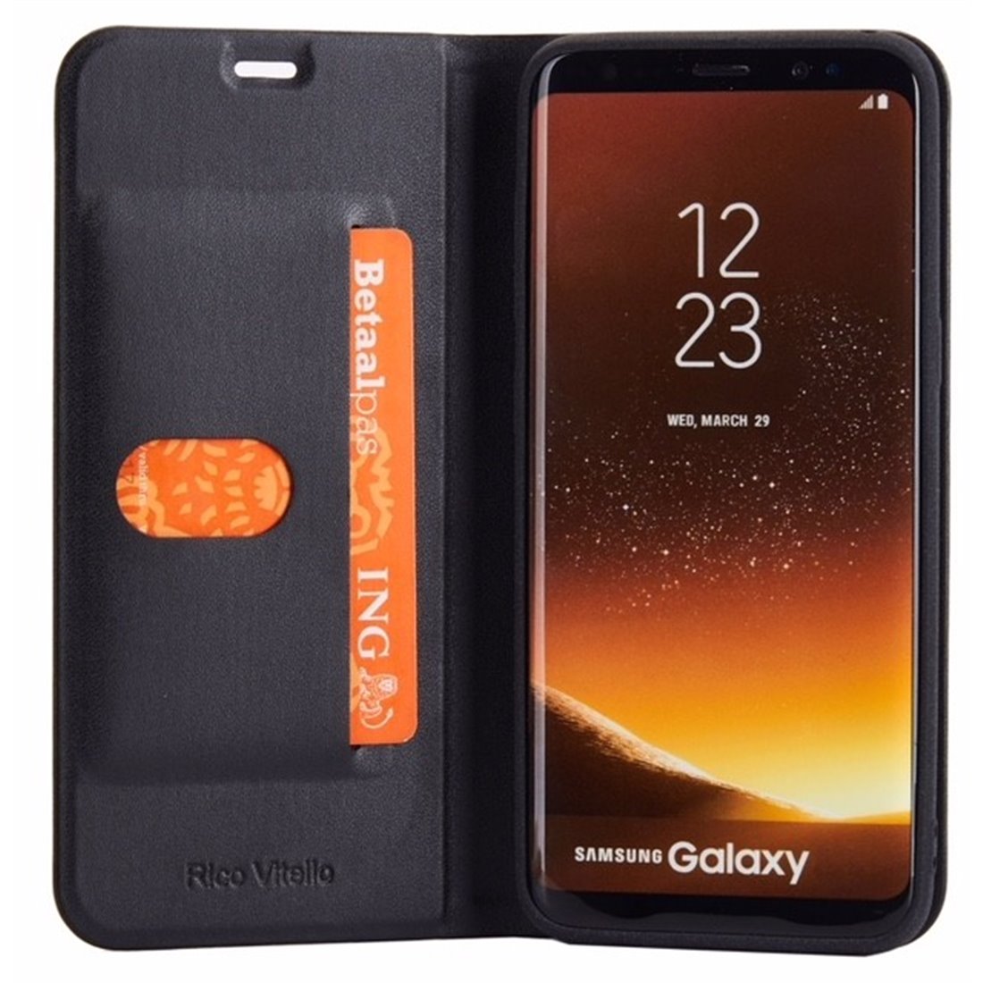 Samsung Galaxy S8 Zwart Book Case Telefoonhoesje